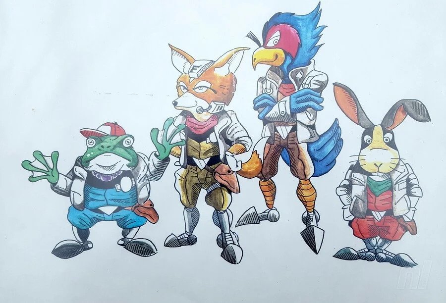 El primer arte conceptual de Star Fox casi termina en la basura ...
